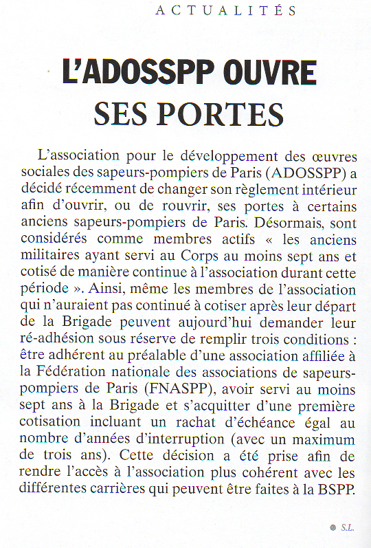 l adosspp ouvre ses portes | AASPP91