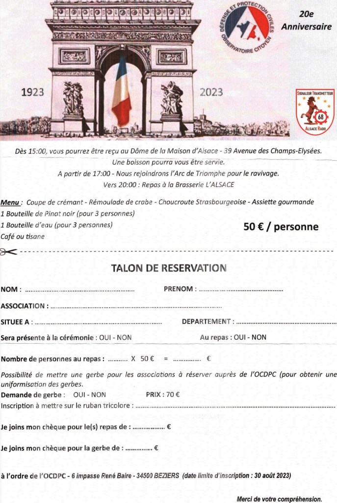 Ravivage de la Flamme OCDPC le Samedi 7 Octobre 2023 | AASPP91